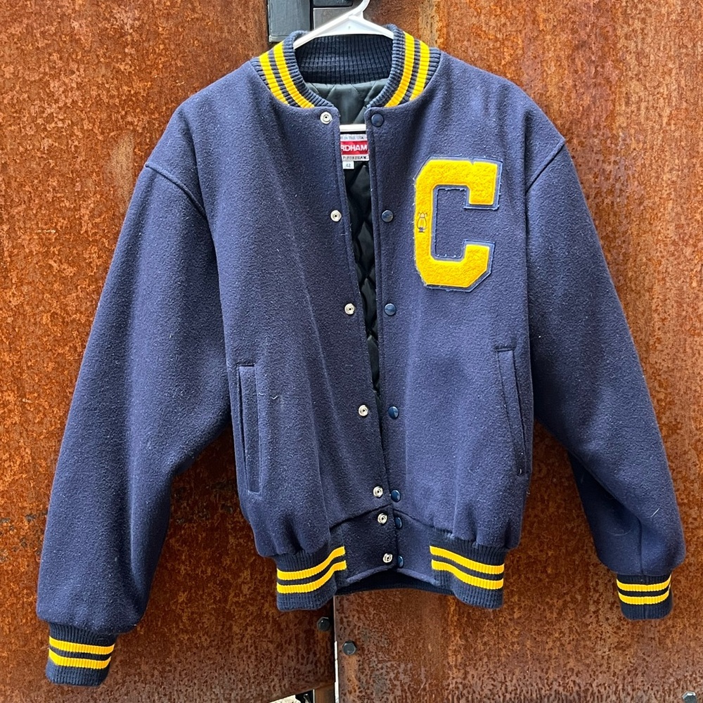 Vintage Fordham Varsity Letterman Jacket Varsity Bomb… - Gem